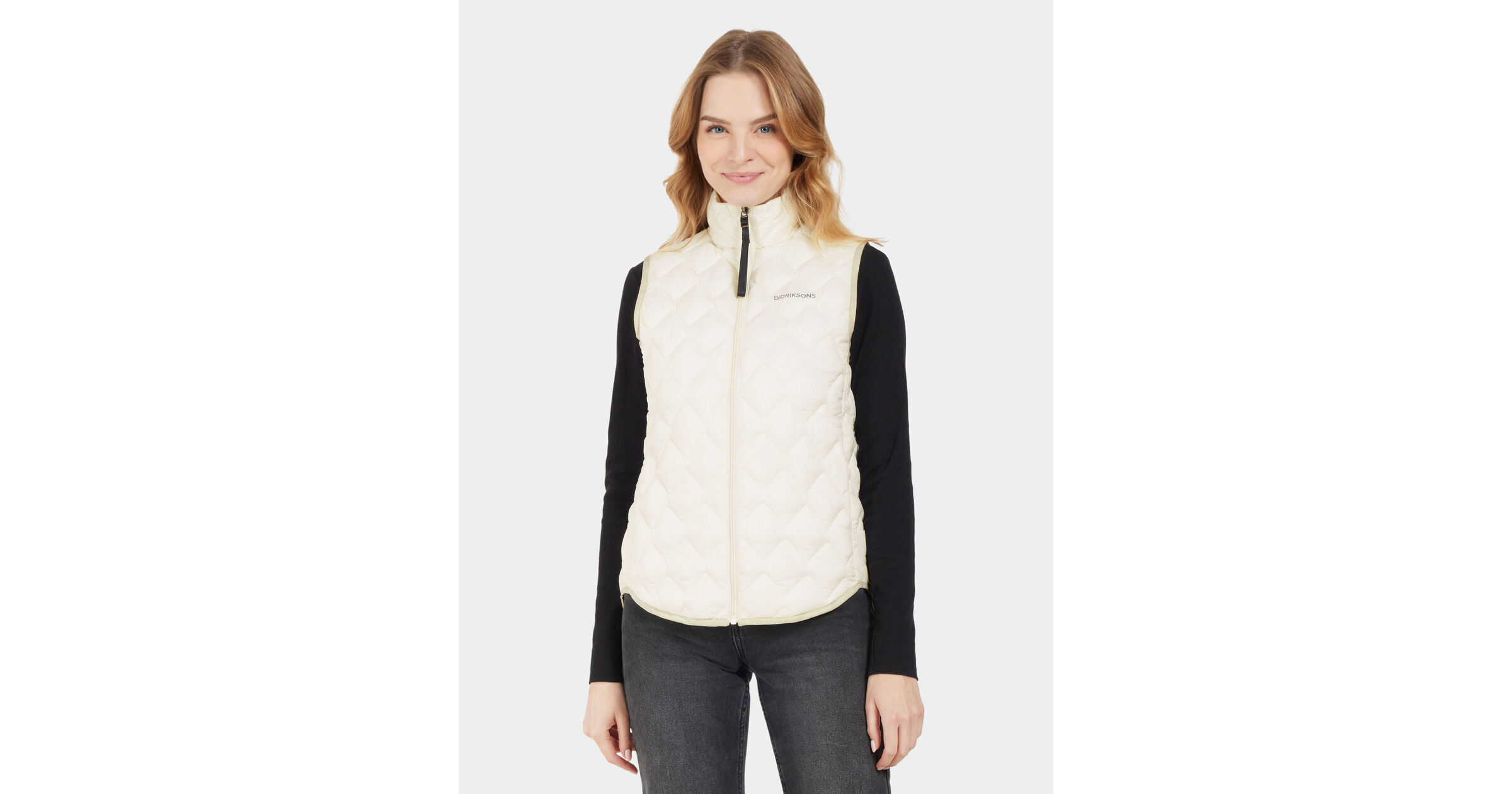 Didriksons Evy Gilet: White Foam